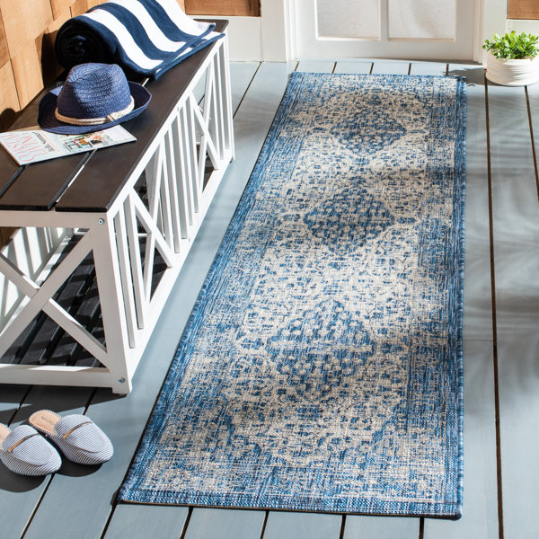Wade Logan® Tapis intérieur / extérieur bleu / beige Arneshia et Commentaires - Wayfair Canada